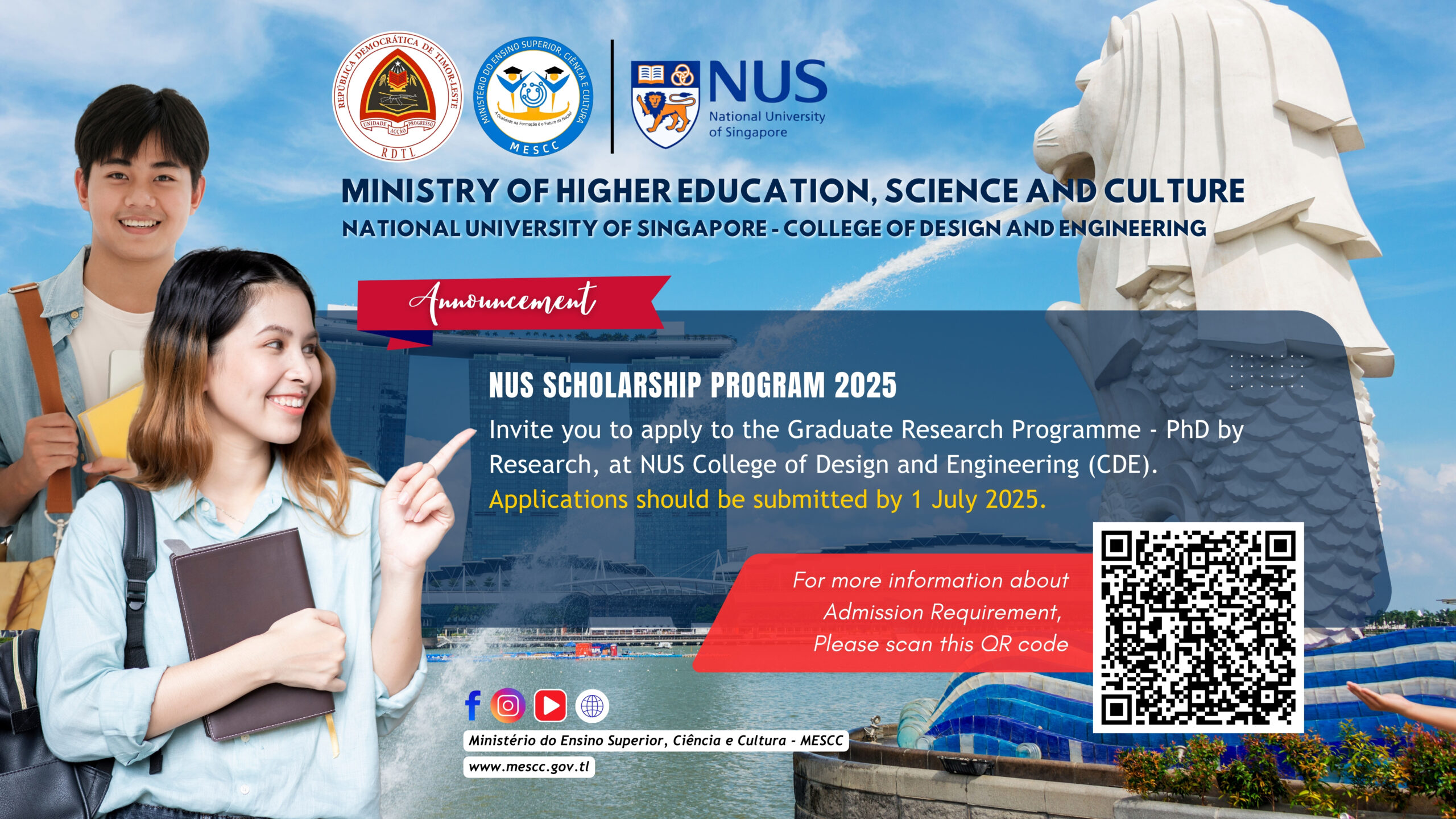 NUS SCHOLARSHIP PROGRAM 2025 – MESCC